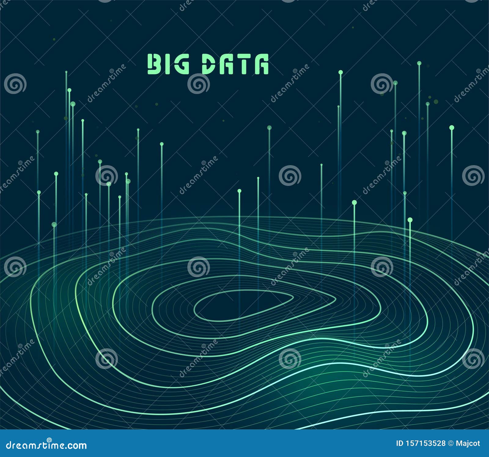 Abstract Data Transmission Visualization Stock Vector - Illustration of ...
