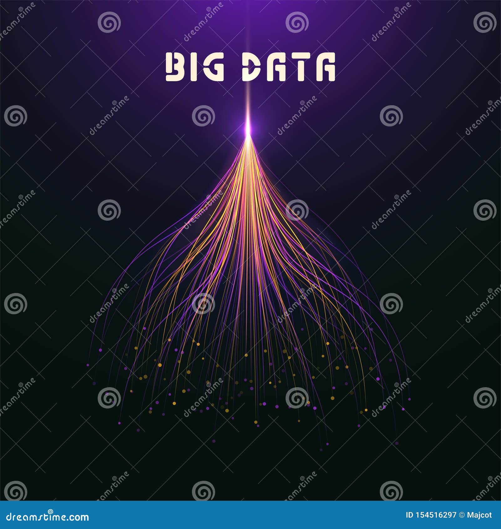 Abstract Data Transmission Visualization Stock Vector - Illustration of ...