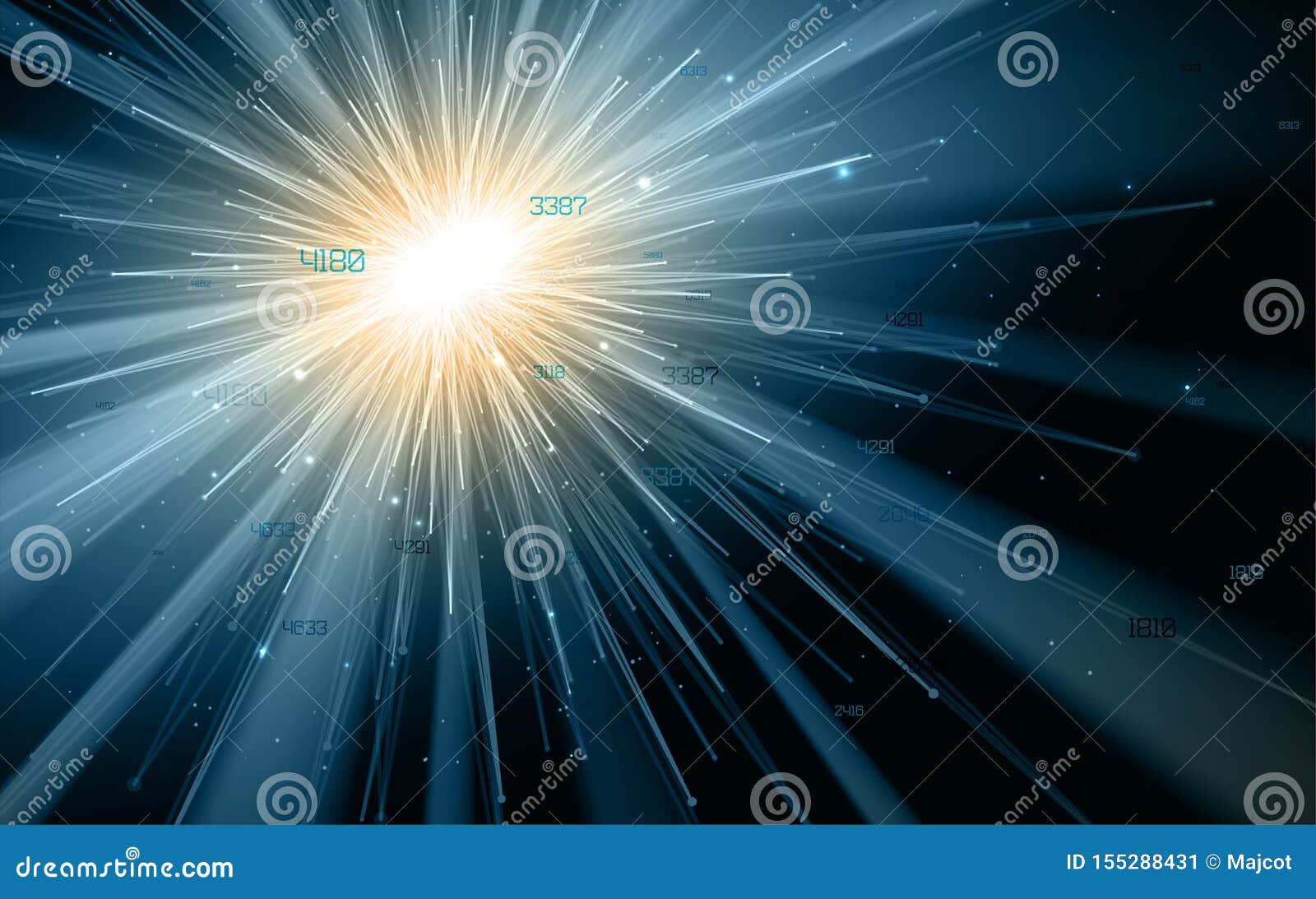 Abstract Data Transmission Visualization Stock Vector - Illustration of ...