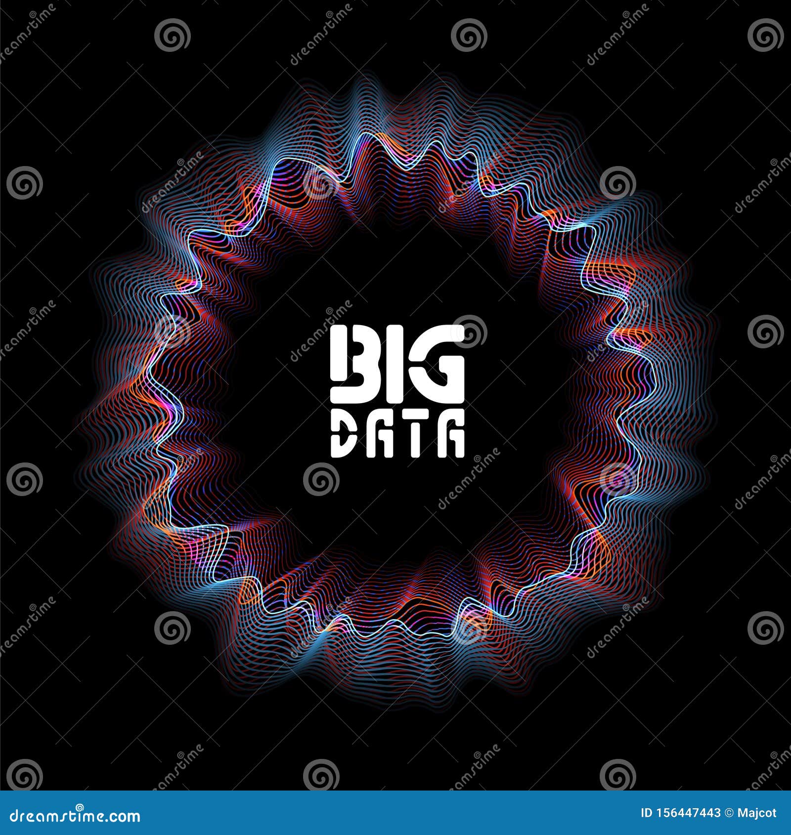 Abstract Data Transmission Visualization Stock Vector - Illustration of ...