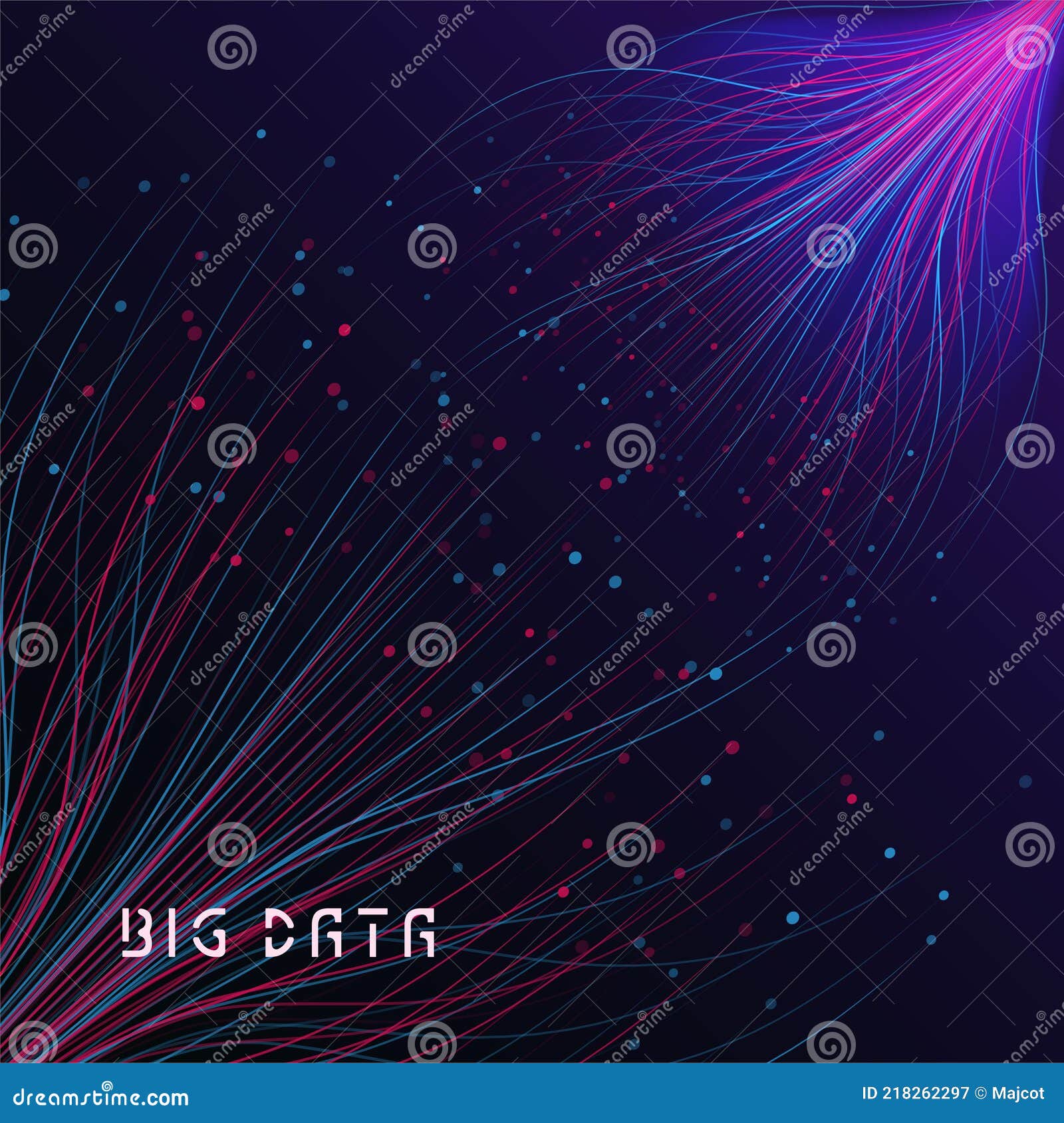 Abstract Data Transmission Visualization Stock Vector - Illustration of ...
