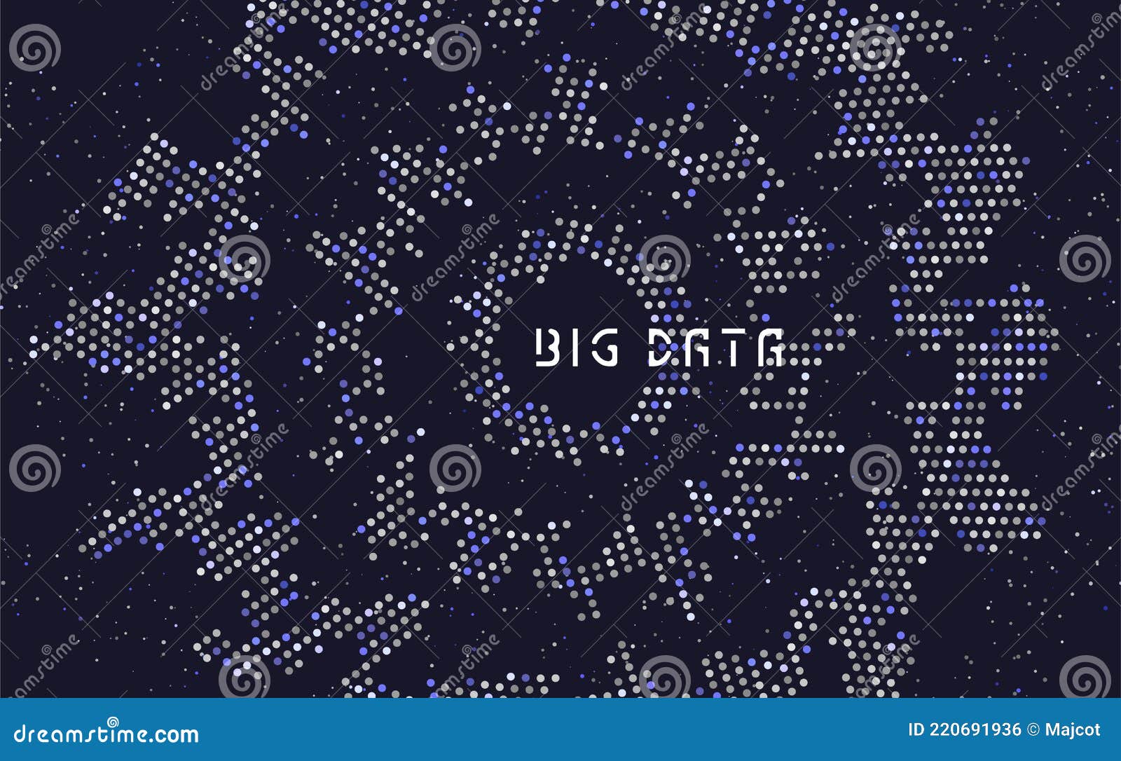 Abstract Data Transmission Visualization Stock Vector - Illustration of ...