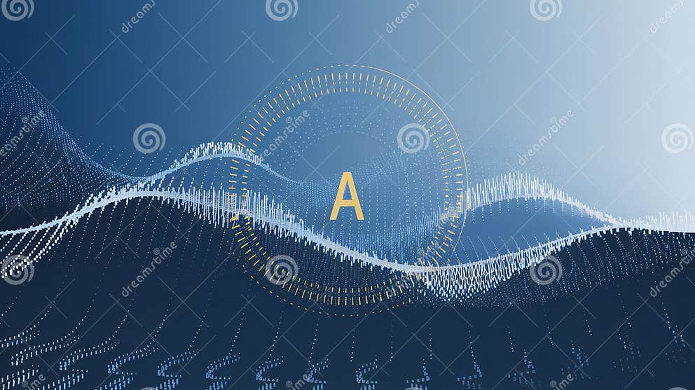 Abstract Data Visualization, Blue Wave Particle Good Resolution Stock ...