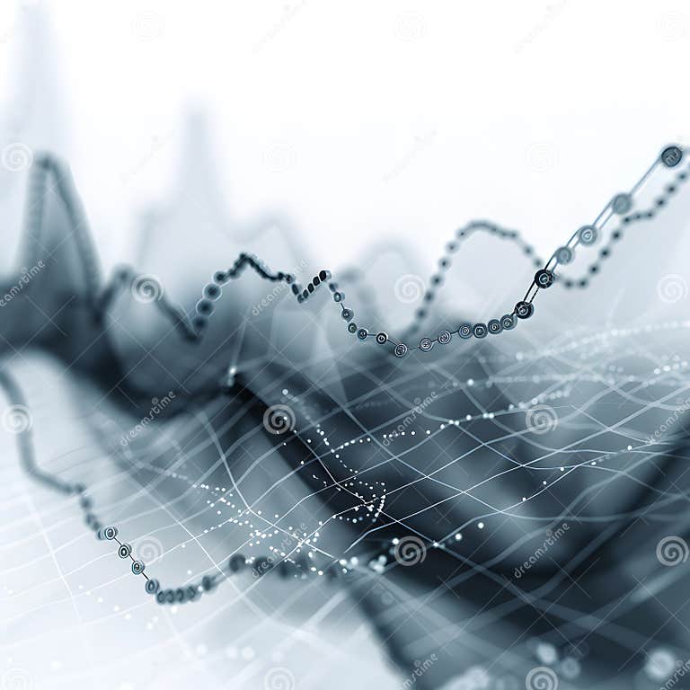Abstract Data Visualization with Dynamic Lines and Grids Stock Photo ...
