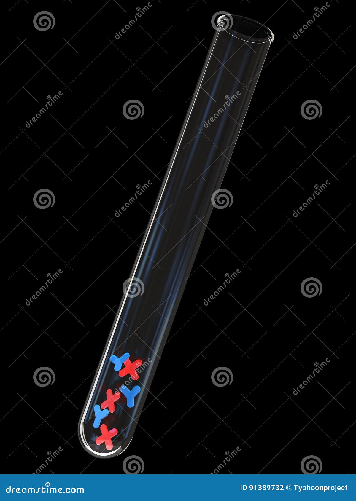 Abstract 3DCG Illustrating Genetic Manipulation Experiment. Stock ...