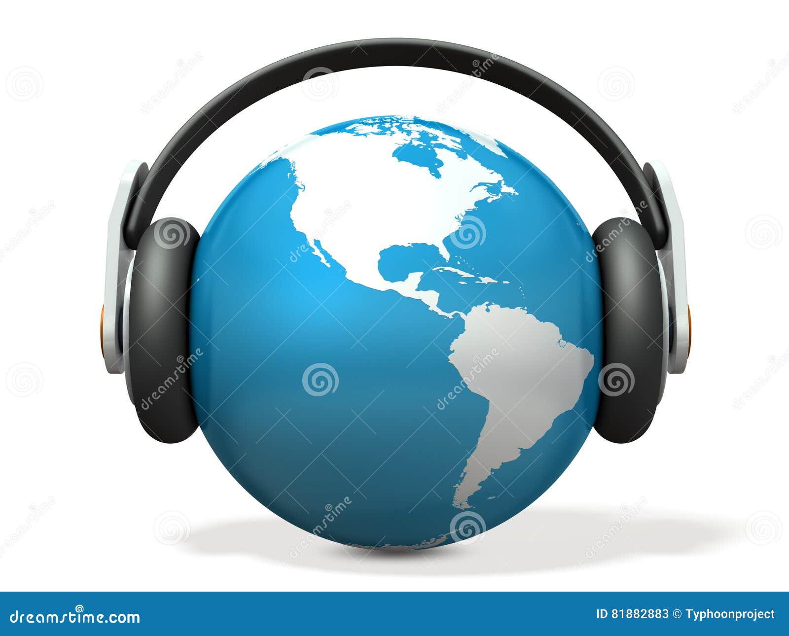 Abstract 3DCG Representing World Wide Music. Stock Illustration ...