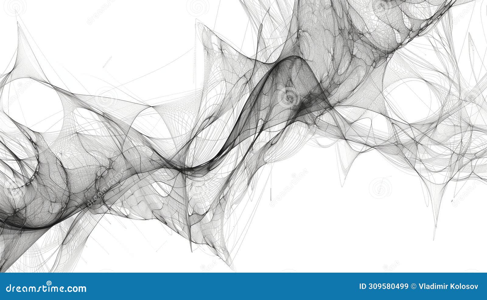 Abstract Deconstructed Minimalist Line Drawing with a Fractal Split ...