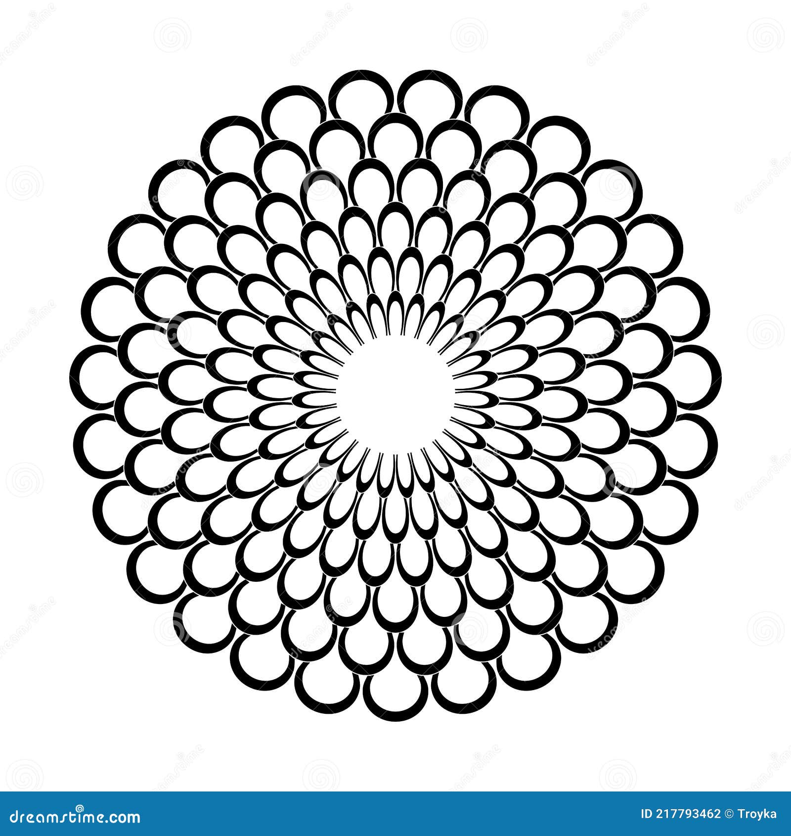 Abstract Decorative Circle Floral Pattern Stock Vector - Illustration ...