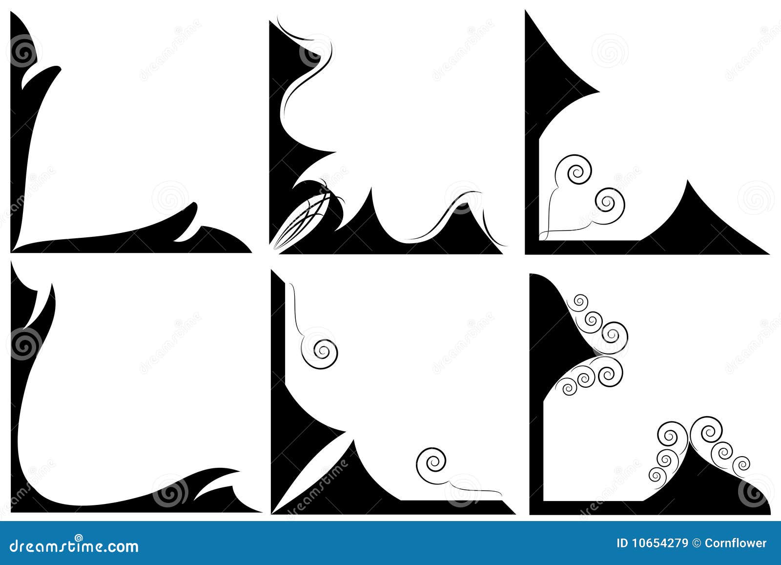 Abstract decorative corner stock vector. Illustration of design - 10654279