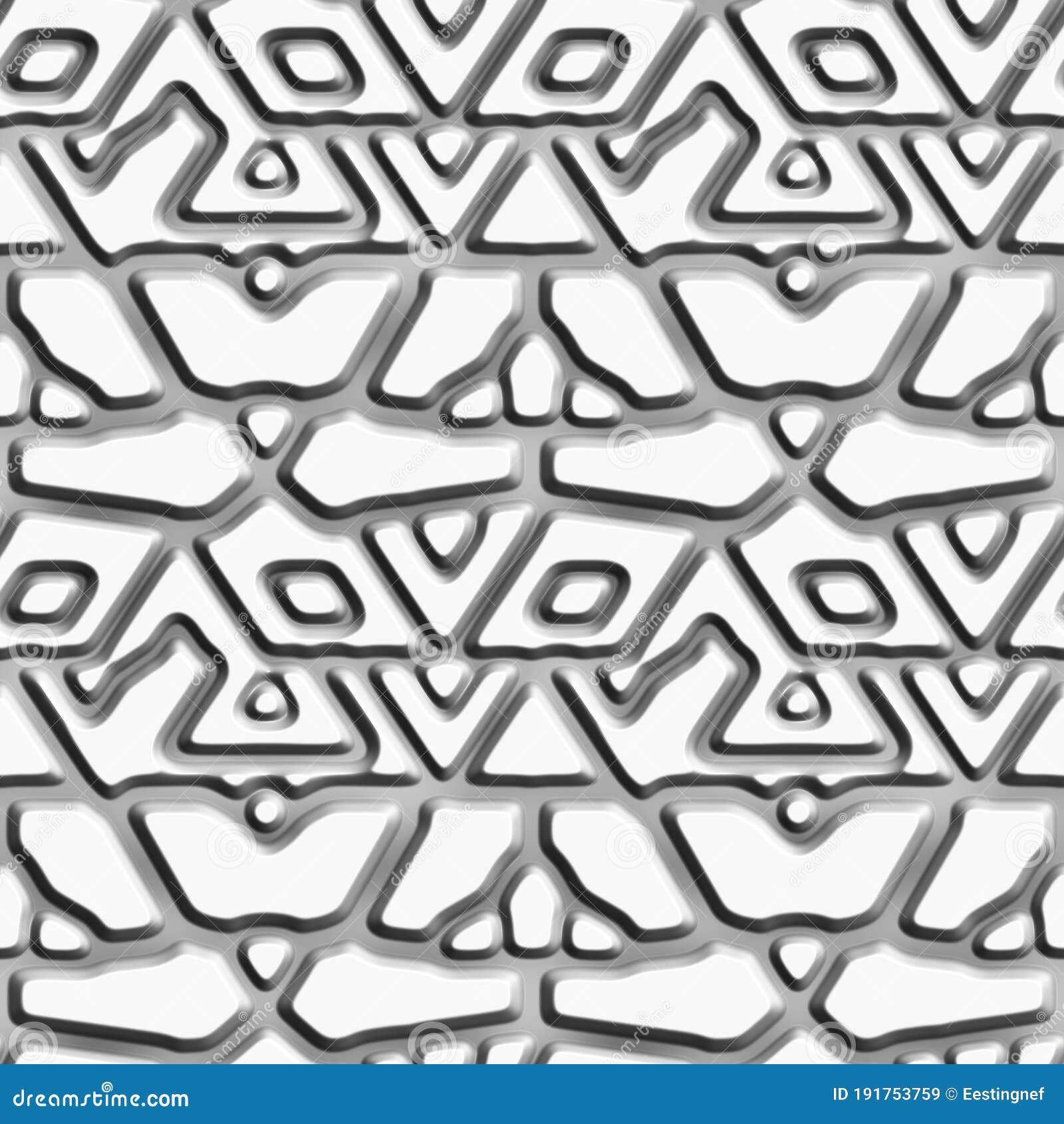 Abstract Decorative 3D White Background. Seamless Pattern Stock ...