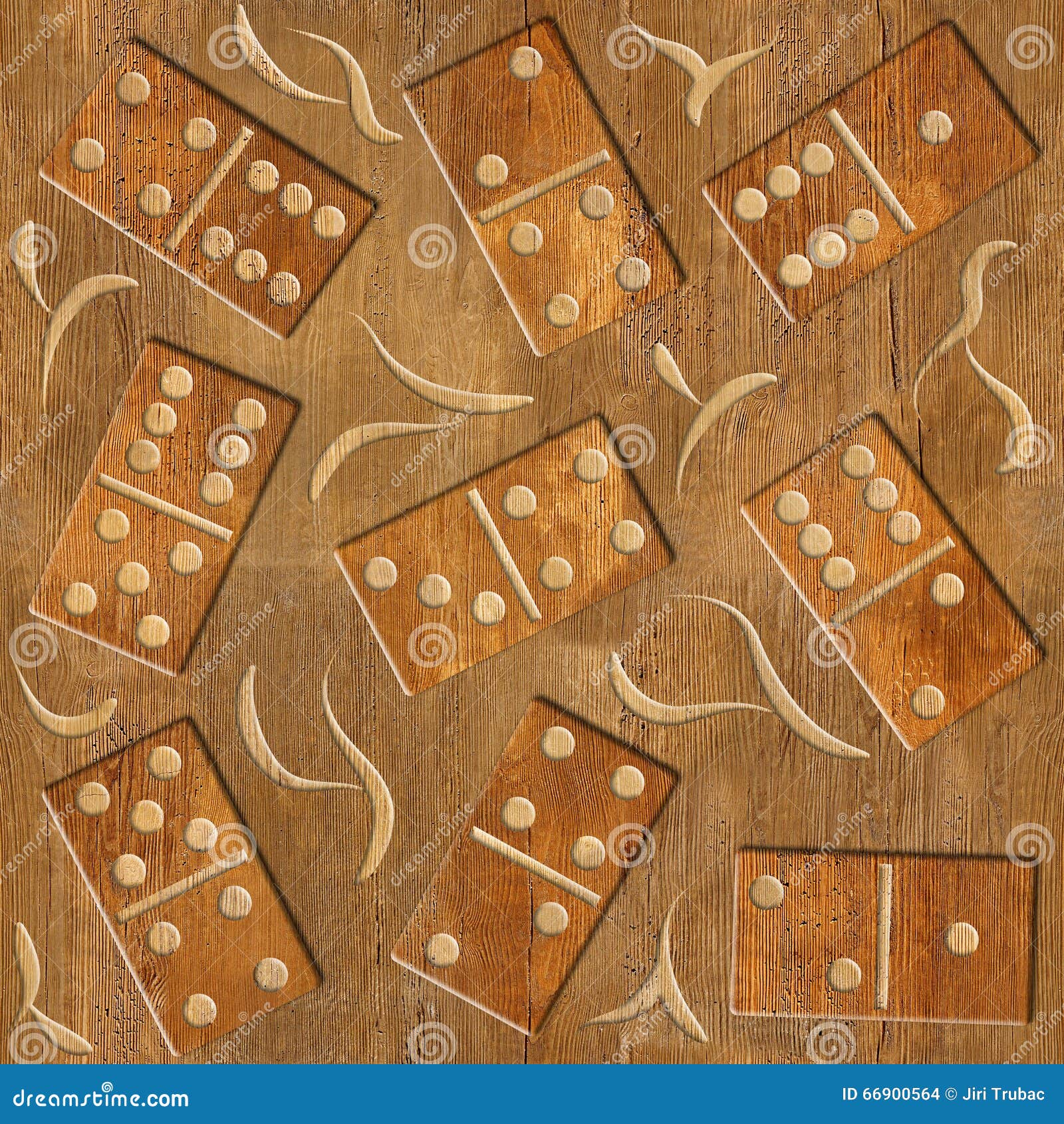 Abstract Decorative Dominoes - Wood Texture - Seamless Background Stock ...