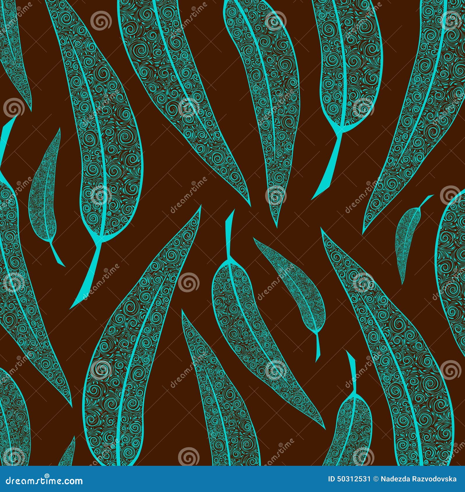 Abstract Decorative Feather Background Stock Vector - Illustration of ...