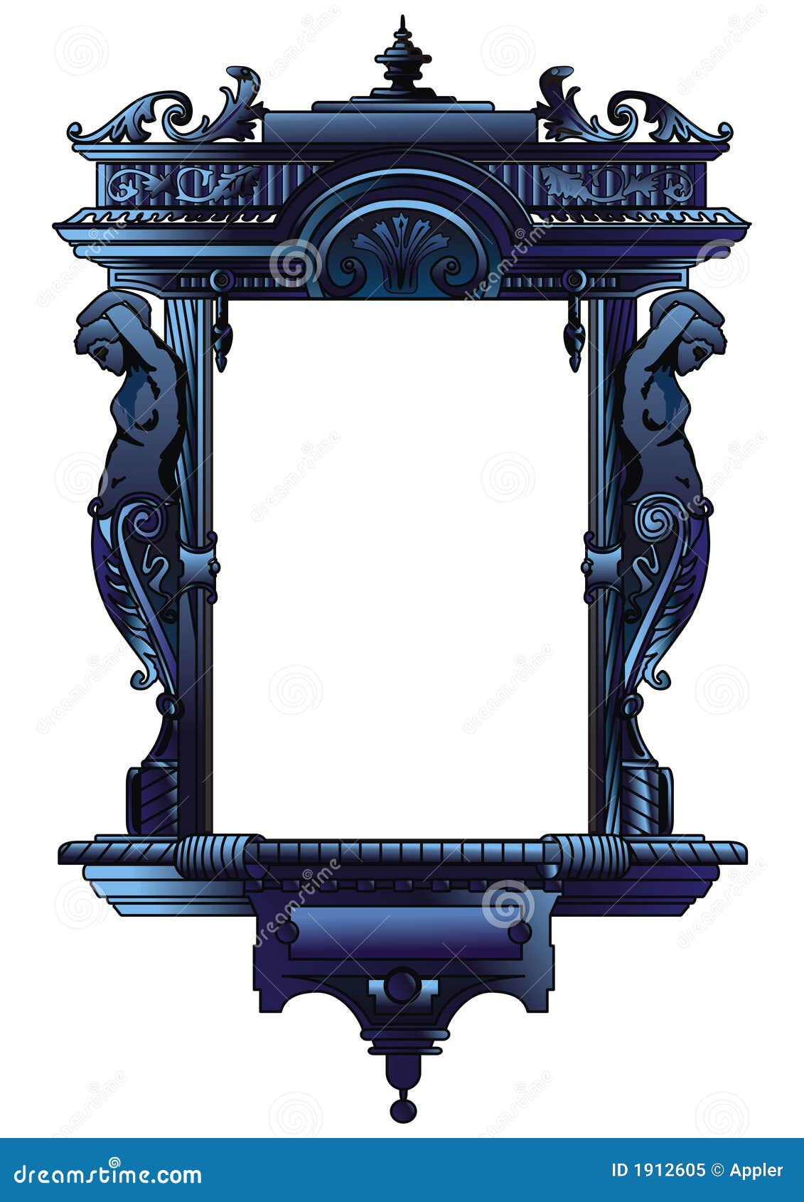 Abstract decorative frame stock vector. Illustration of blot - 1912605