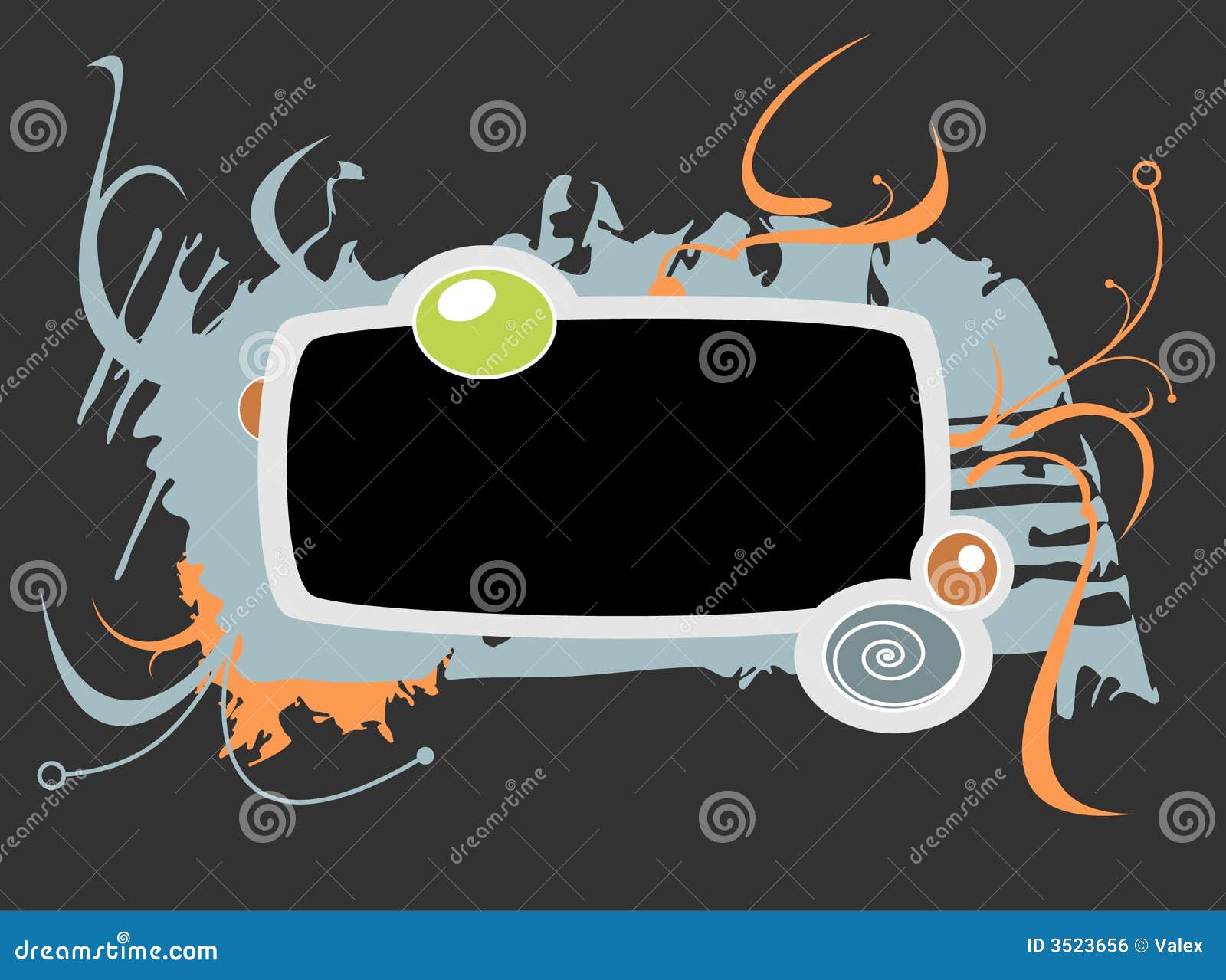 Abstract decorative frame stock vector. Illustration of floral - 3523656