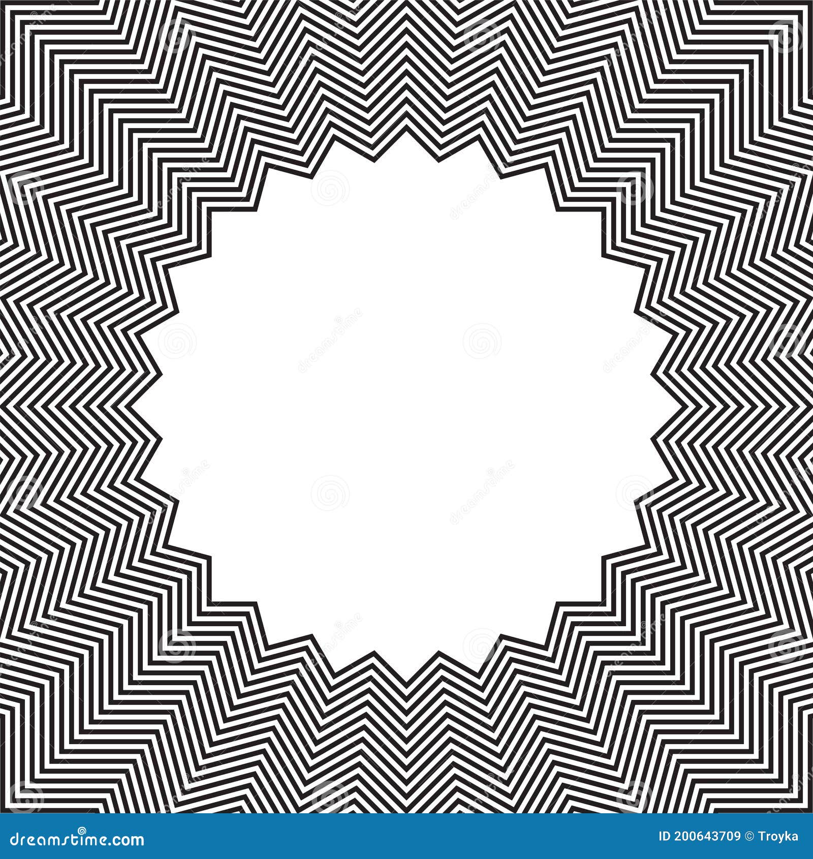 Abstract Decorative Frame. Zig Zag Lines Pattern Stock Vector ...