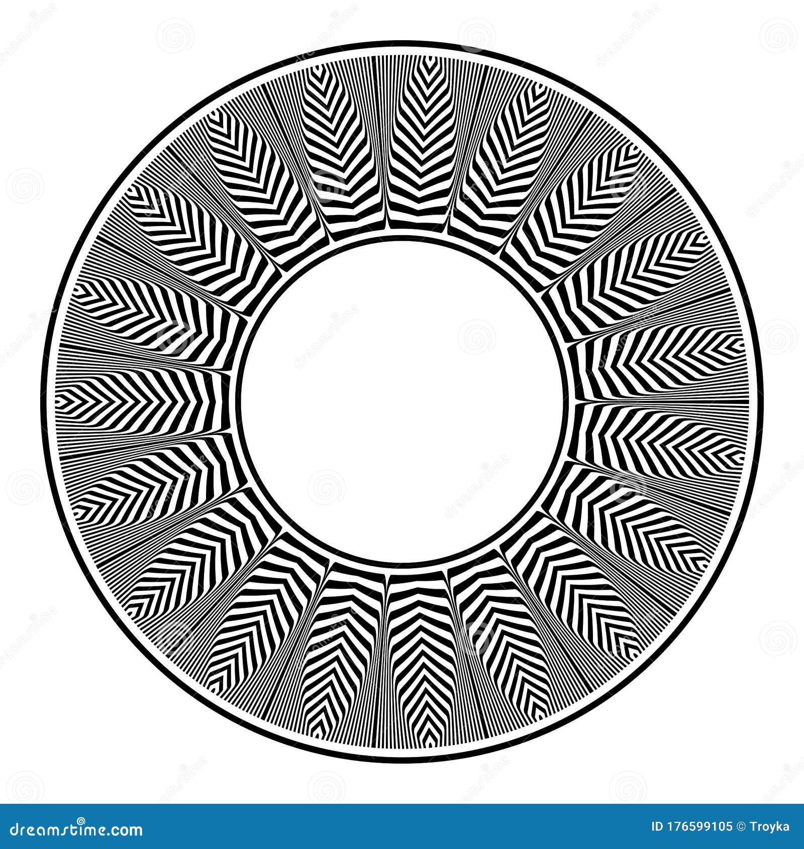 Abstract Decorative Geometric Circle Border Pattern Stock Vector ...