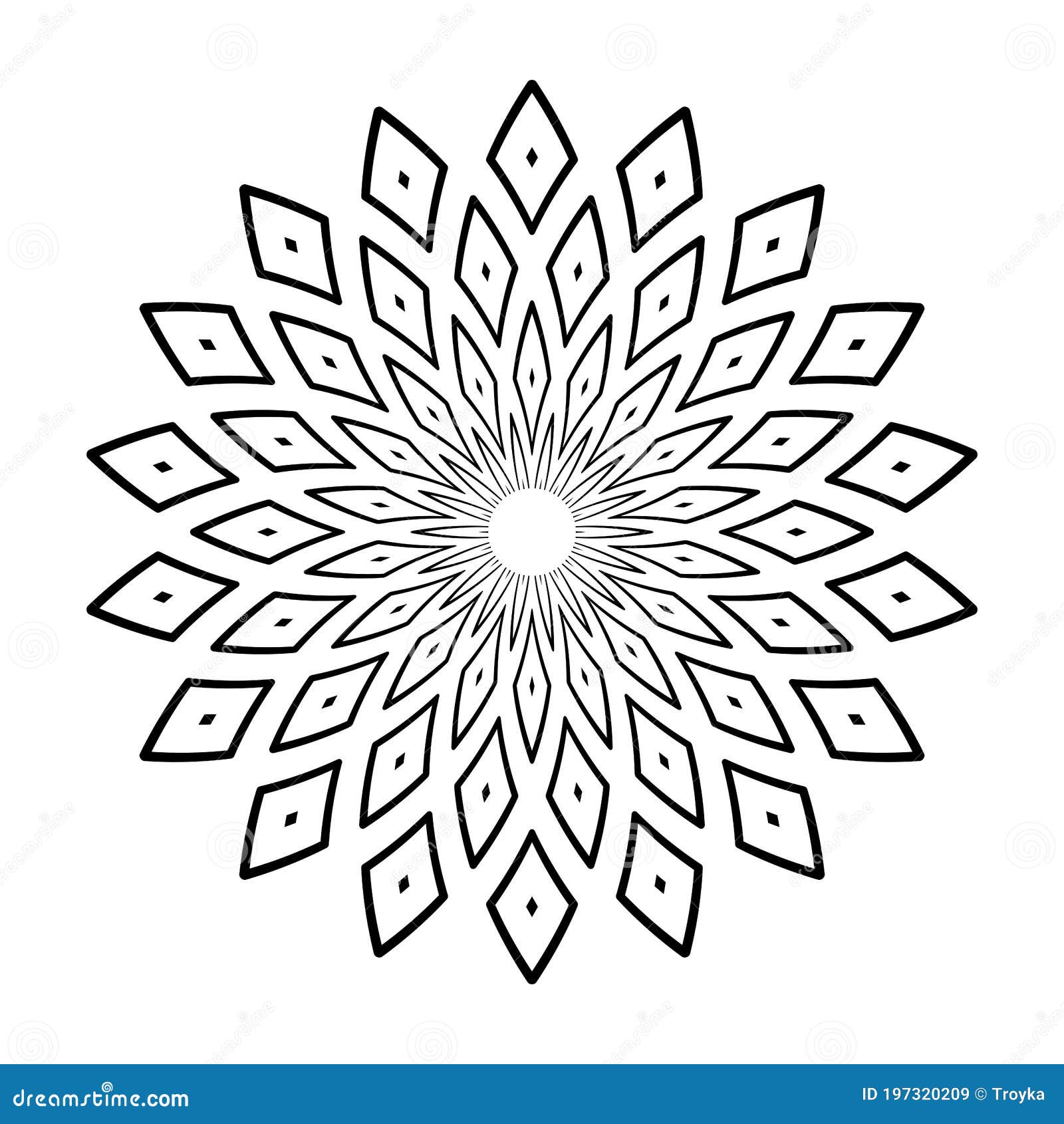 Abstract Decorative Geometric Circle Design Element Stock Vector ...