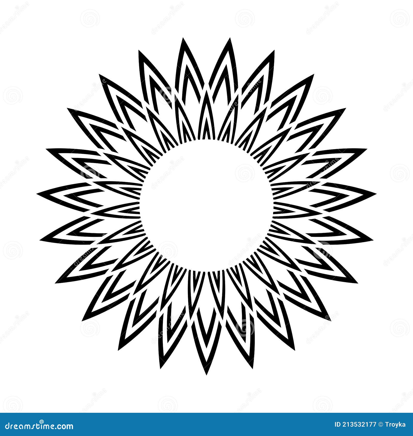 Abstract Decorative Geometric Circle Design Element Stock Vector Illustration Of Logo Circle