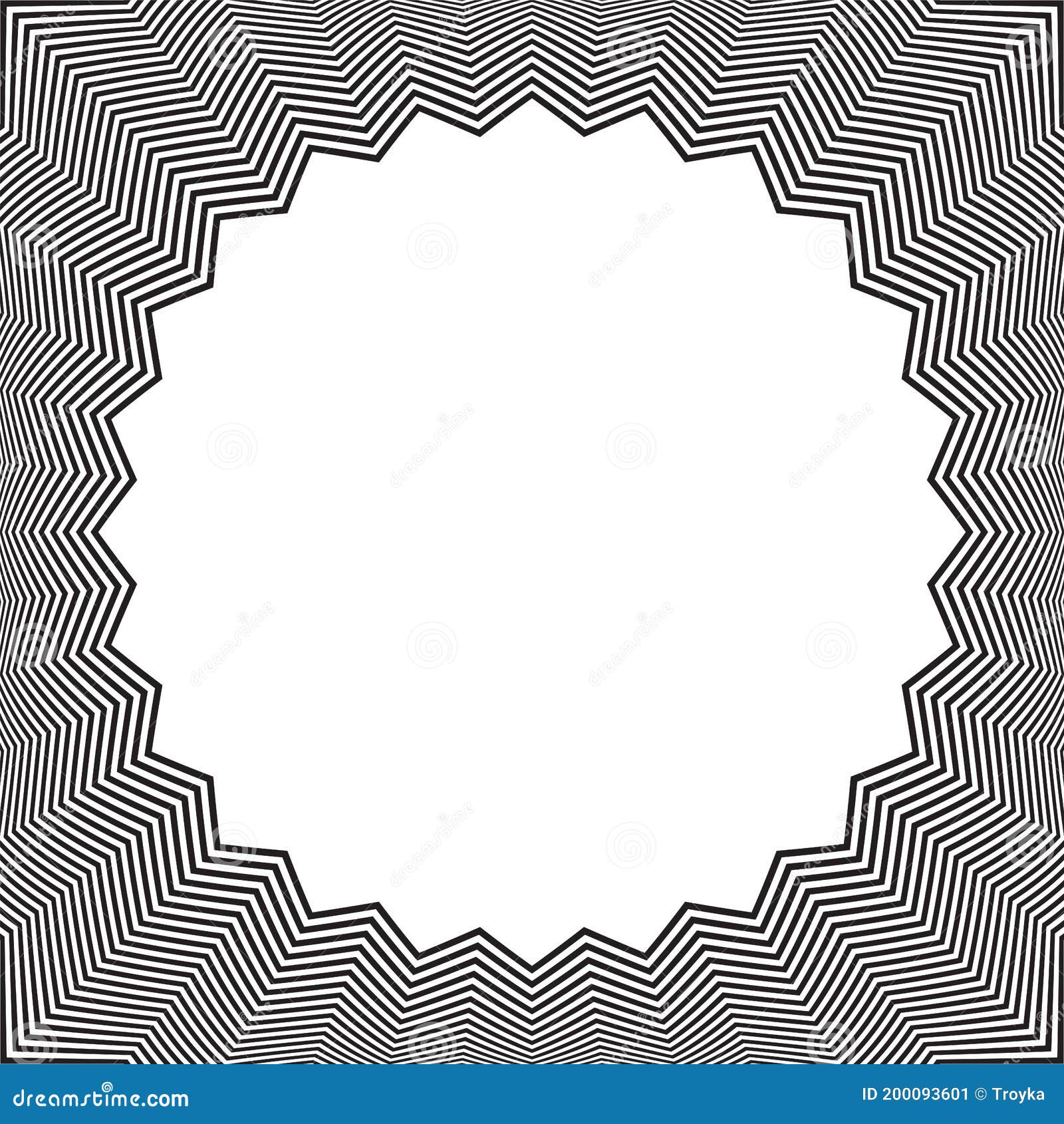 Abstract Decorative Frame. Zig Zag Lines Pattern Stock Vector ...