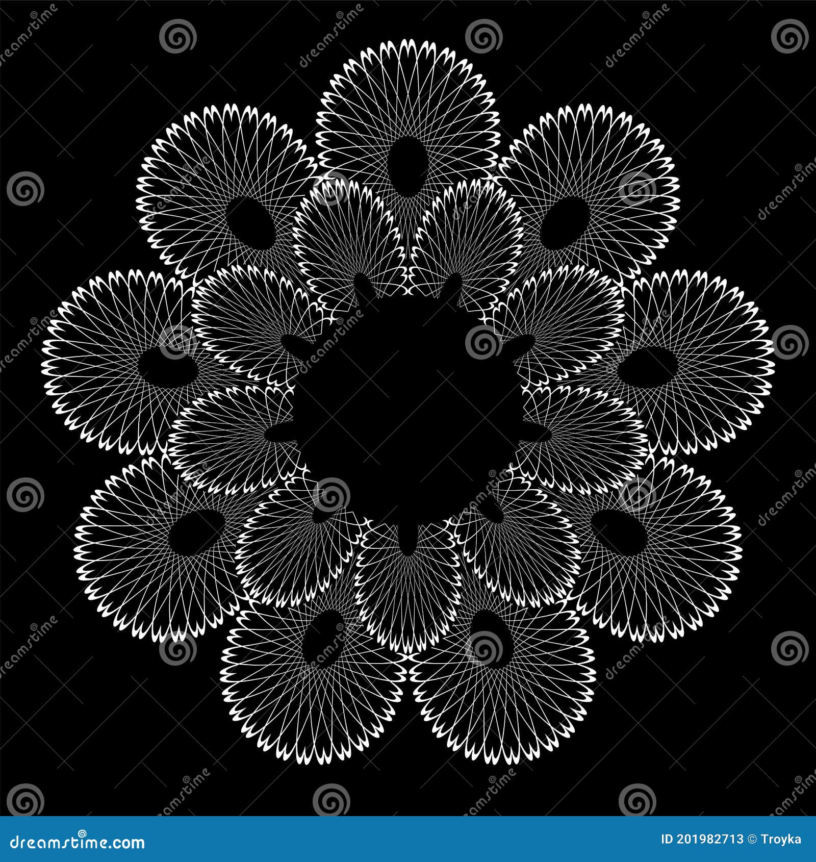 Abstract Decorative Lacy Circle Pattern Stock Vector - Illustration of ...
