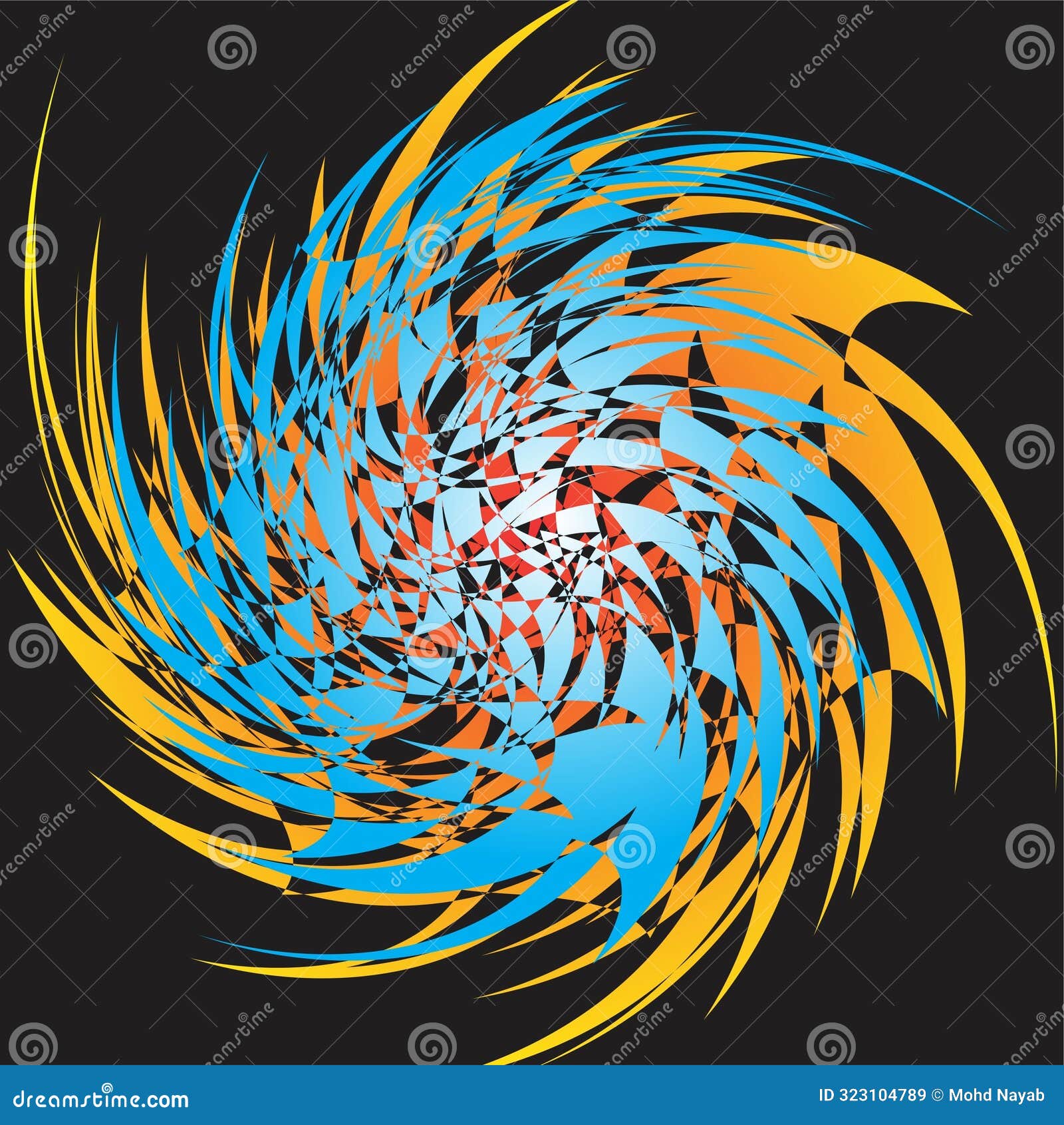 Abstract Decorative Motion Shape. Illustrator Cdr X6 Stock Vector ...