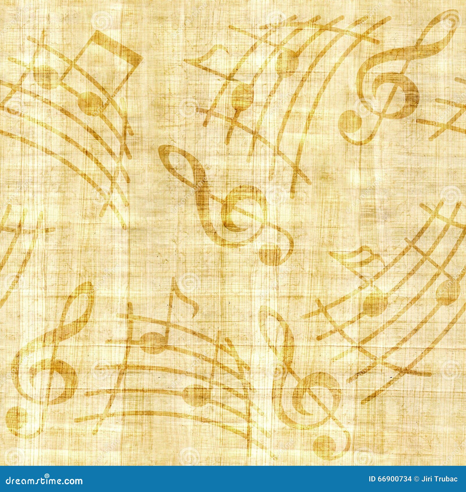 Abstract Decorative Music Notes - Papyrus Texture - Seamless Background ...