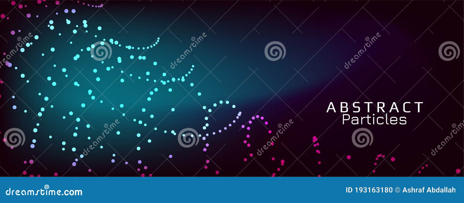 Abstract Decorative Particles Banner Design Stock Vector - Illustration ...