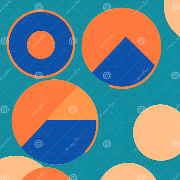 Abstract Decorative Pattern of Multicolored Circles, Generated by ...