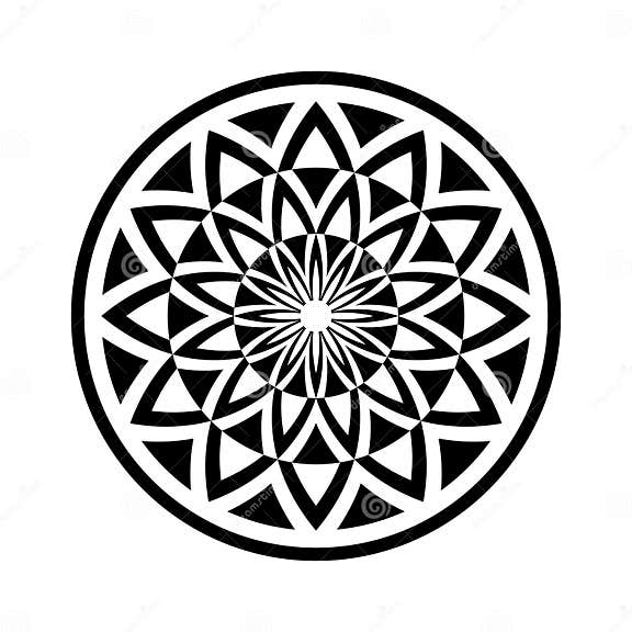 Abstract Decorative Radial Circle Pattern. Round Design Element Stock ...