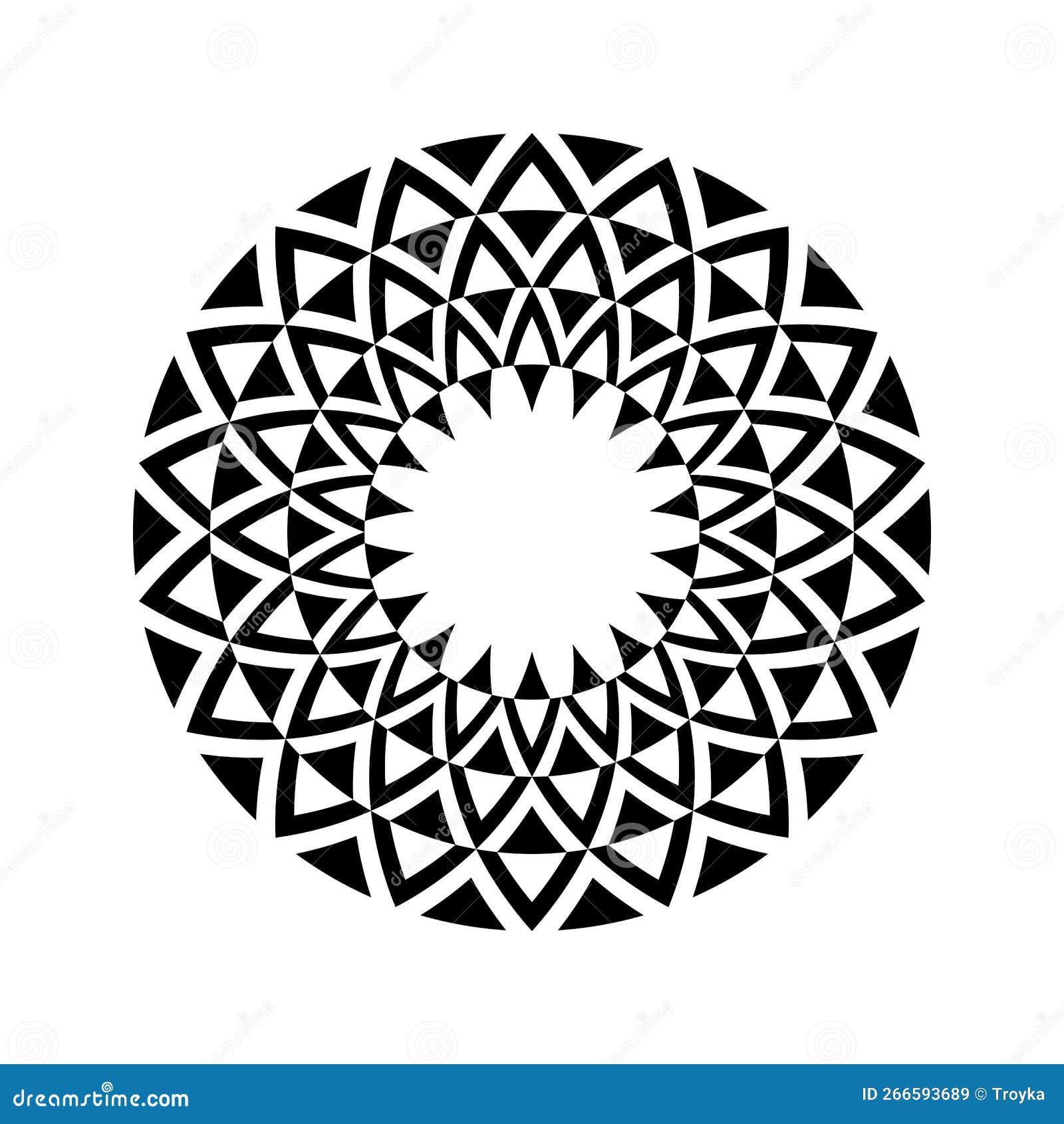 Abstract Decorative Radial Circle Pattern. Round Design Element Stock ...