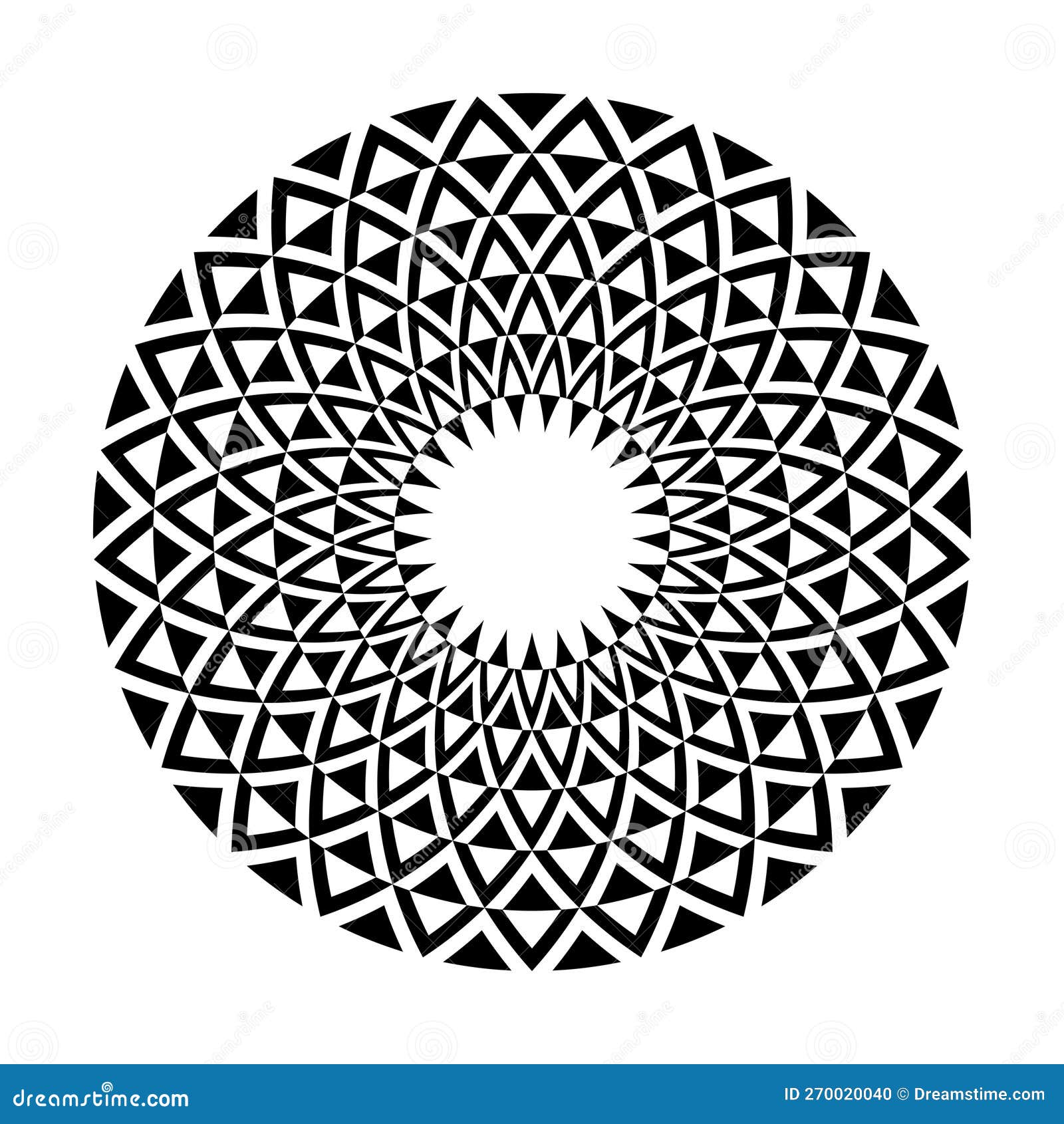 Abstract Decorative Radial Circle Pattern. Round Design Element Stock ...