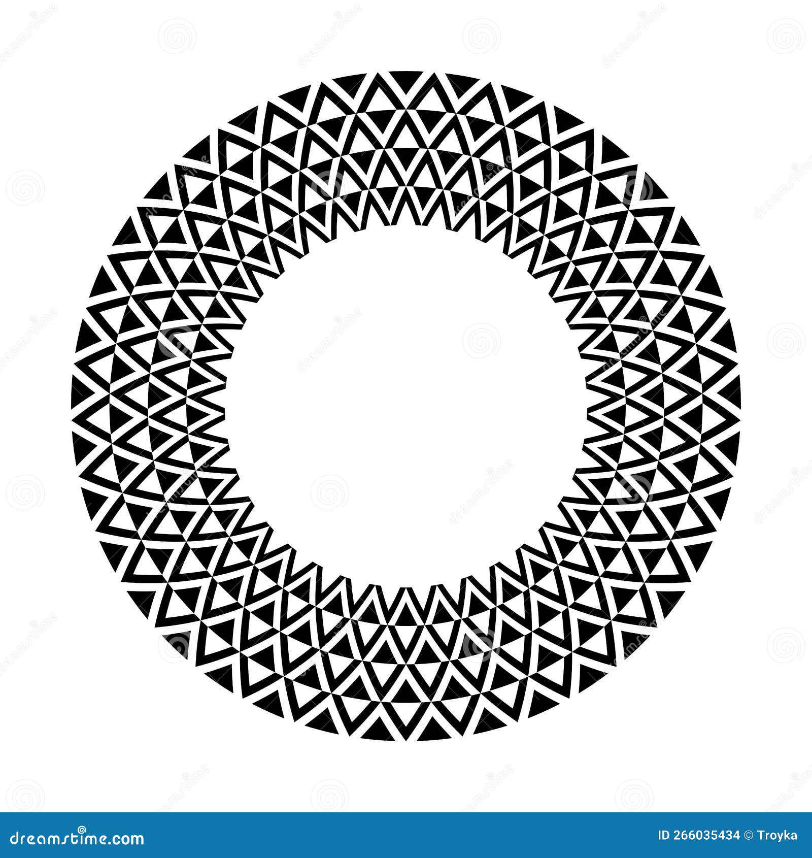 Abstract Decorative Radial Circle Pattern for Round Frame Stock Vector ...
