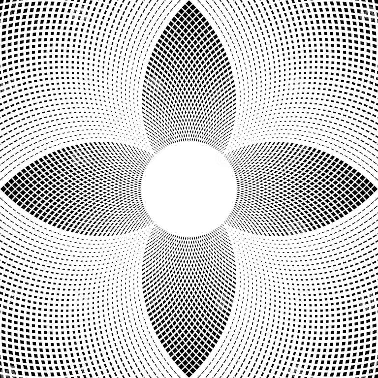Abstract Decorative Radial Halftone Pattern Stock Illustration ...