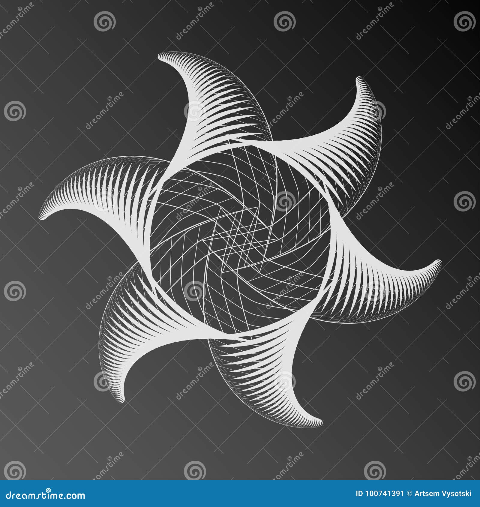 Spirograph Decorative Elements Set. Vector Geometric Shapes ...