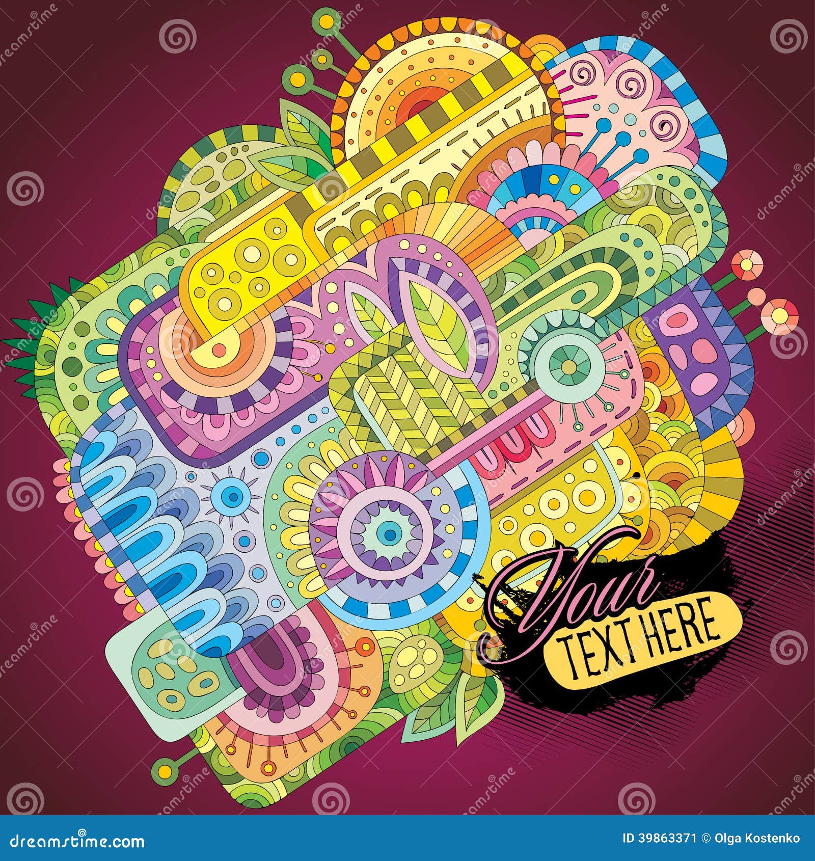 Abstract Decorative Triangle Card Design Stock Vector - Illustration of ...