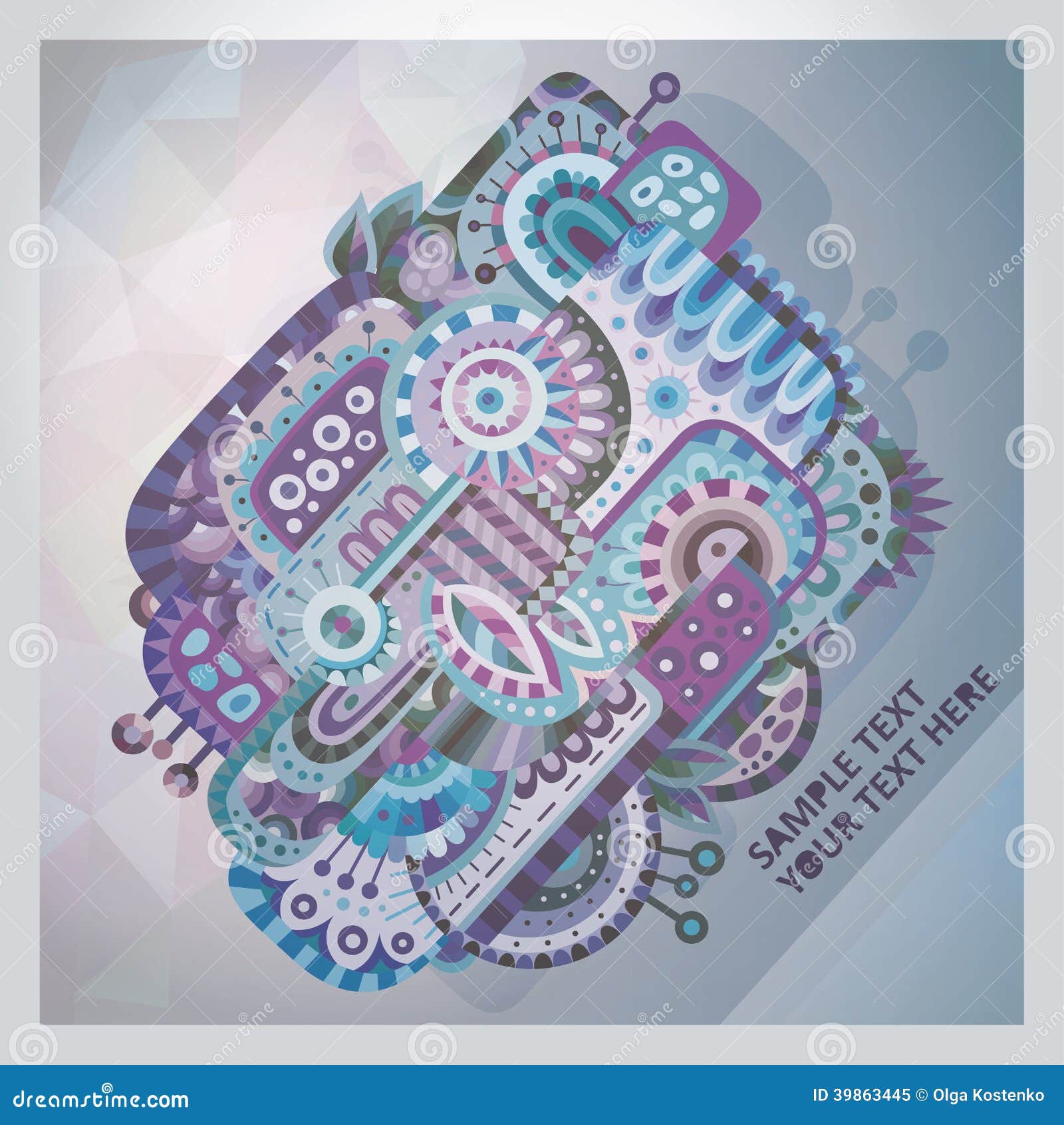 Abstract Decorative Triangle Card Design Stock Vector - Illustration of ...