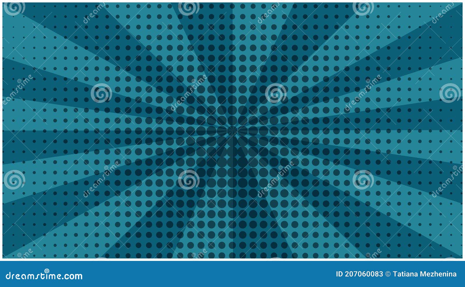 Abstract Deep Aquamarine Retro Comic Background Stock Illustration ...