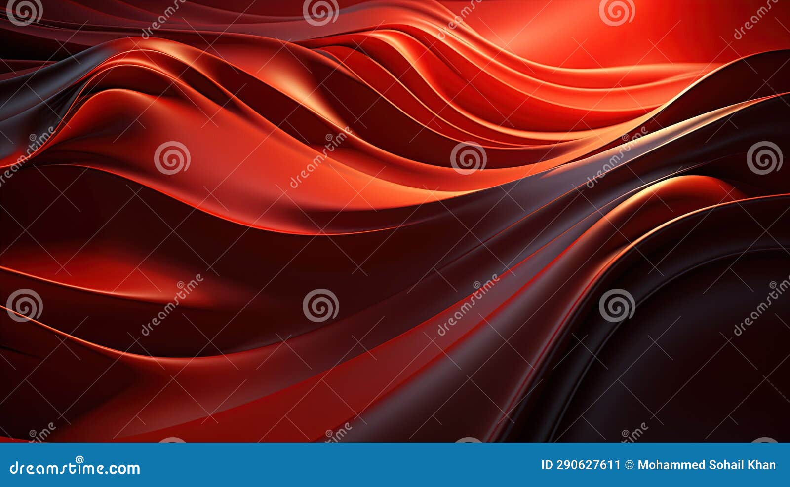 Abstract of Deep Red Metallic Liquid Paint Wavy Pattern Background ...