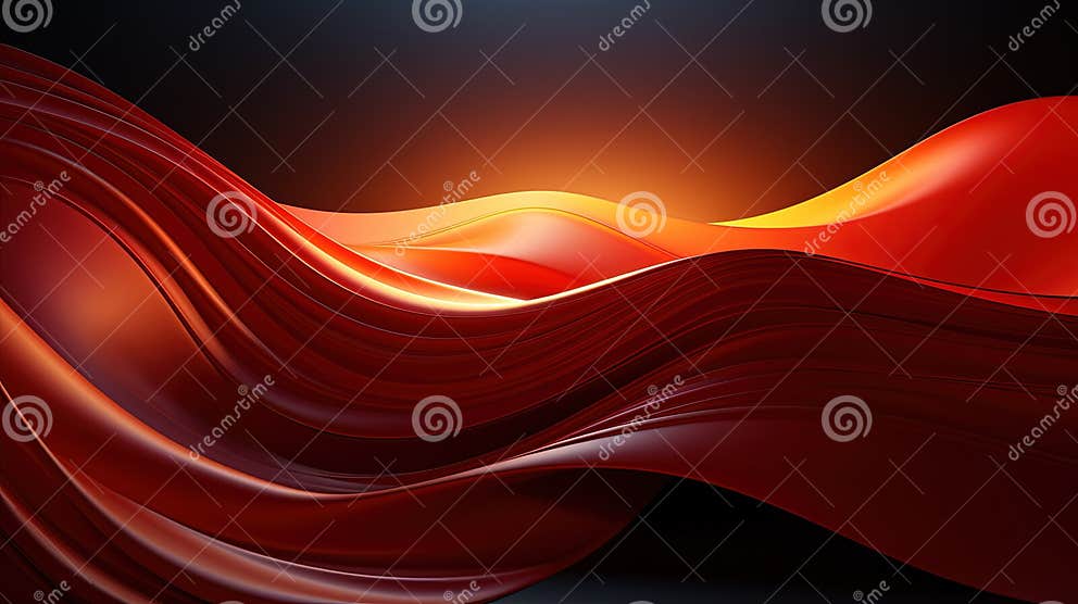 Abstract of Deep Red Metallic Liquid Paint Wavy Pattern Background ...