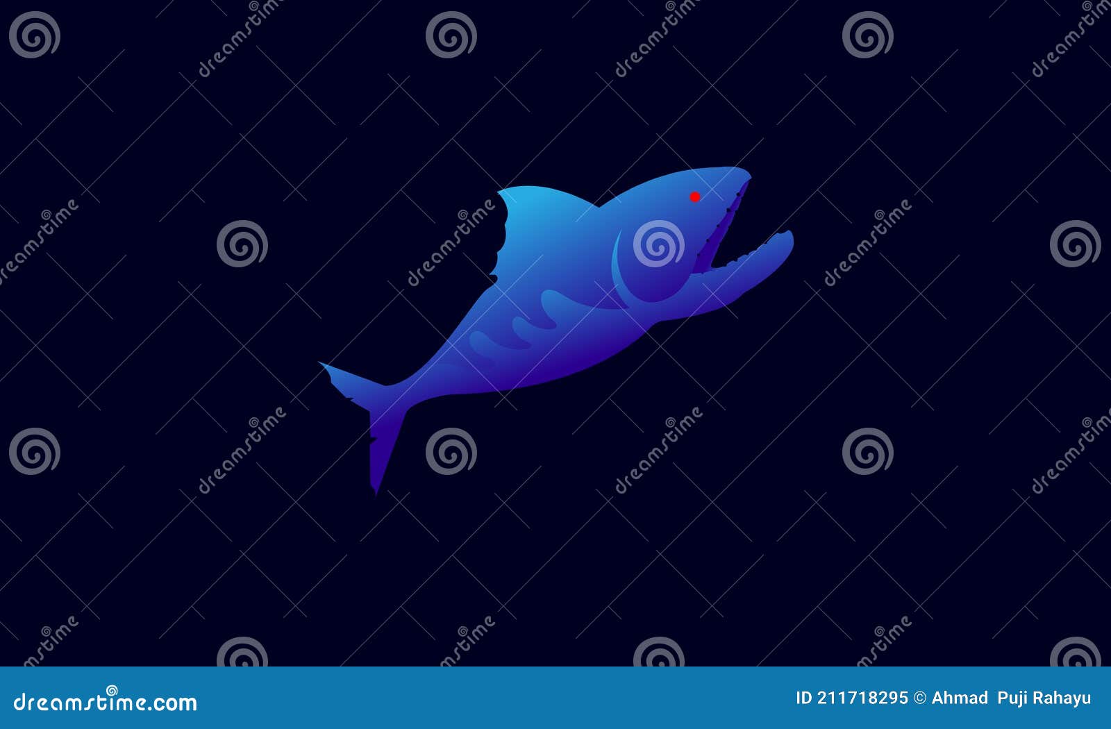 Abstract Deep Sea Fish Predator Logo Design Vector Icon Symbol Graphic ...