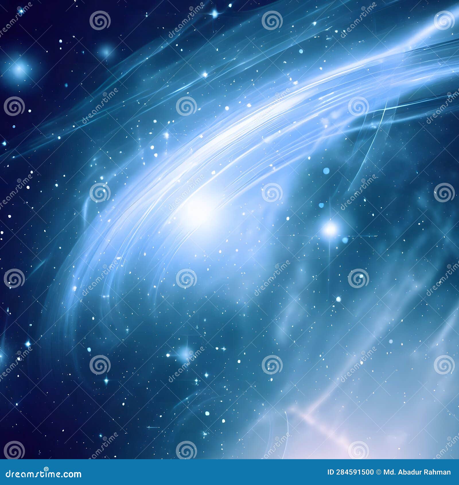 Abstract Deep Space Background with Glowing Nebula and Stars Ai ...