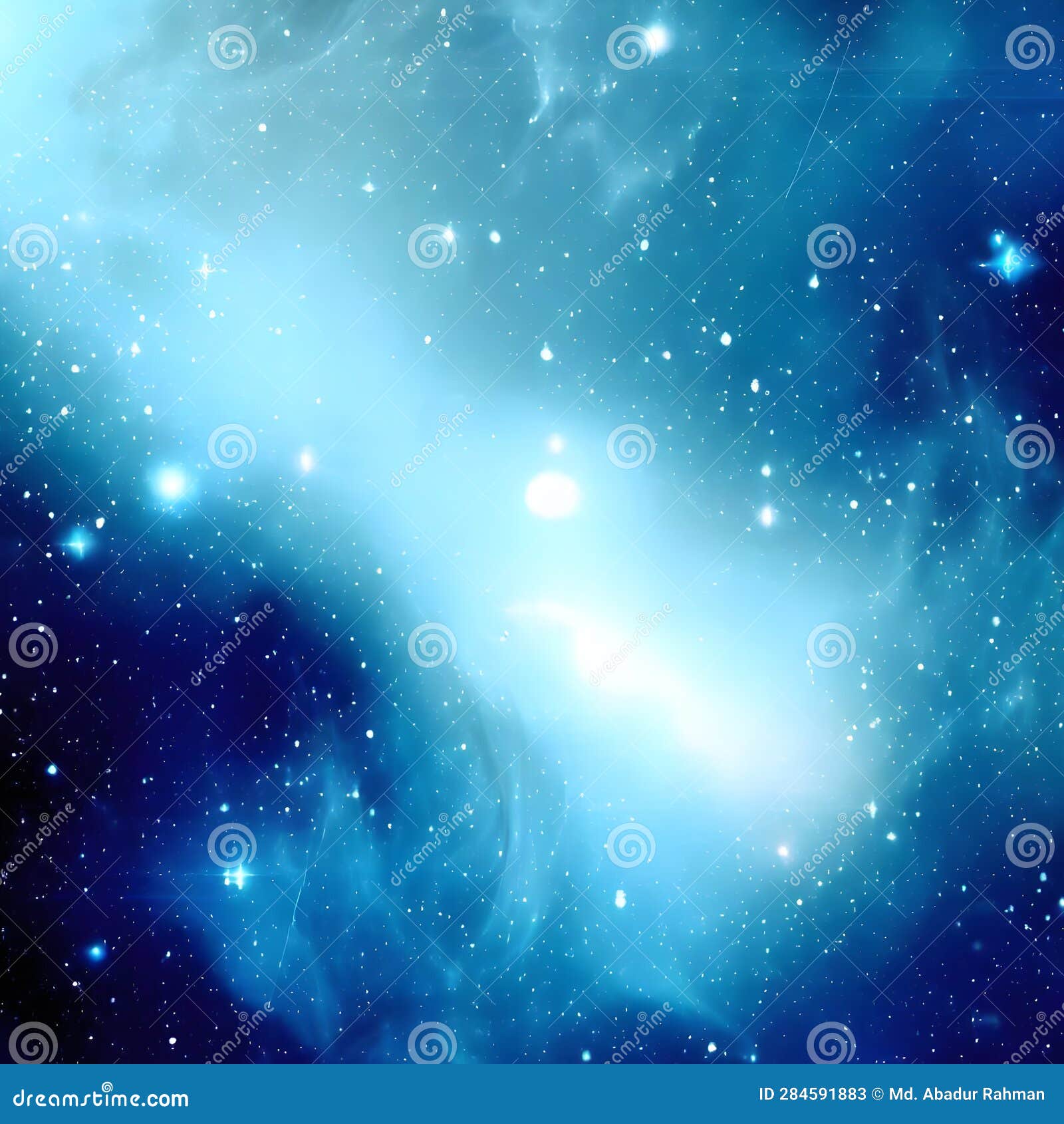 Abstract Deep Space Background with Glowing Nebula and Stars Ai ...