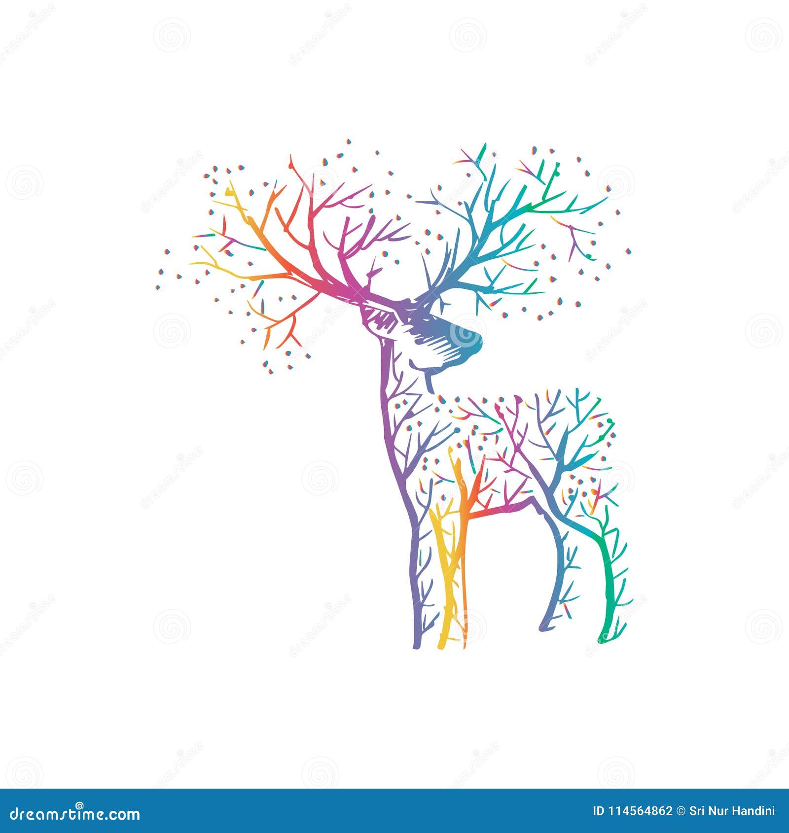 Abstract deer stock vector. Illustration of nature, creative - 114564862