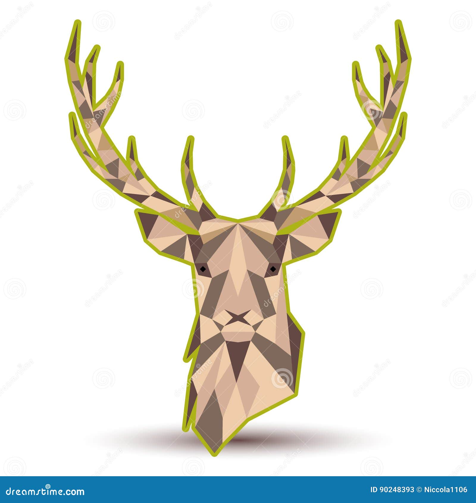 Abstract Deer stock vector. Illustration of muzzle, silhouette - 90248393