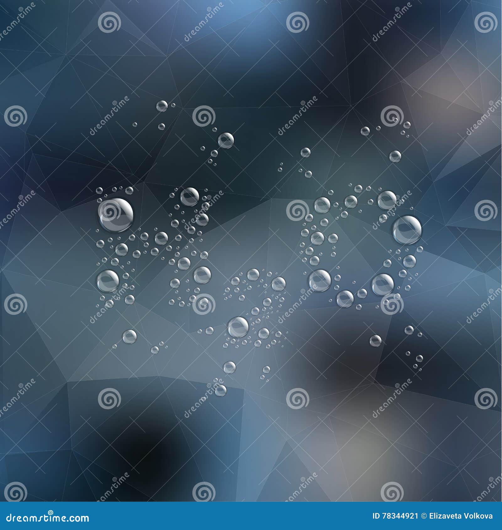 Abstract Defocused Background with Transparent Water Drops Stock Vector ...