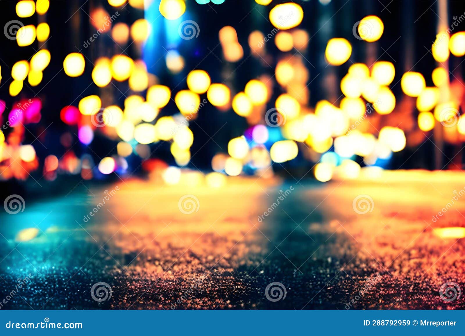 Abstract Defocused City Street, Ai Generated Stock Illustration ...