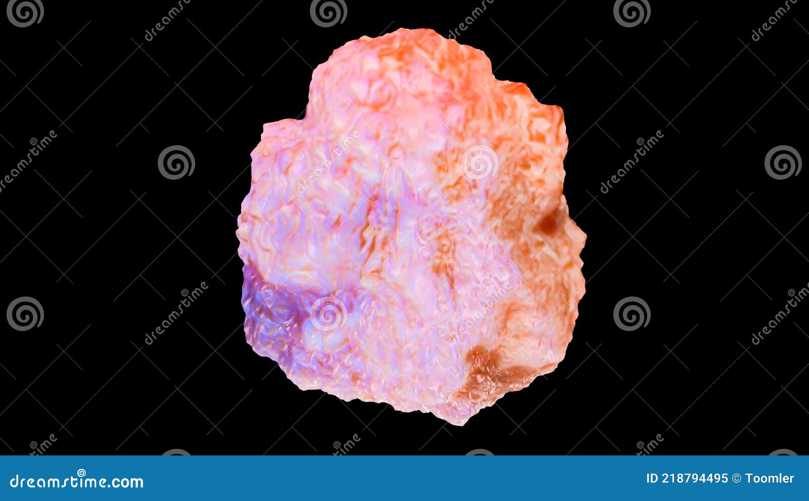 Abstract Deformed Flesh-colored Figure on a Black Background. 3d Render ...