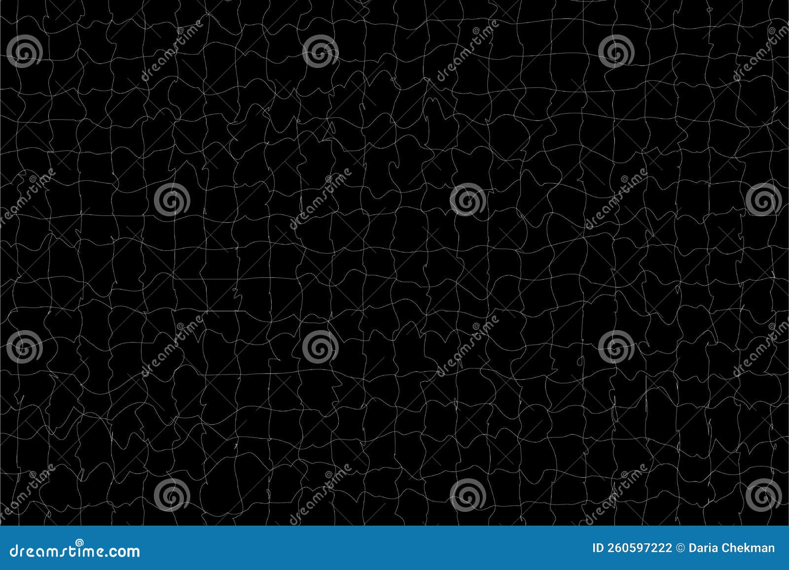 Abstract Deformed Mesh Isolated on Black Background. Vector ...