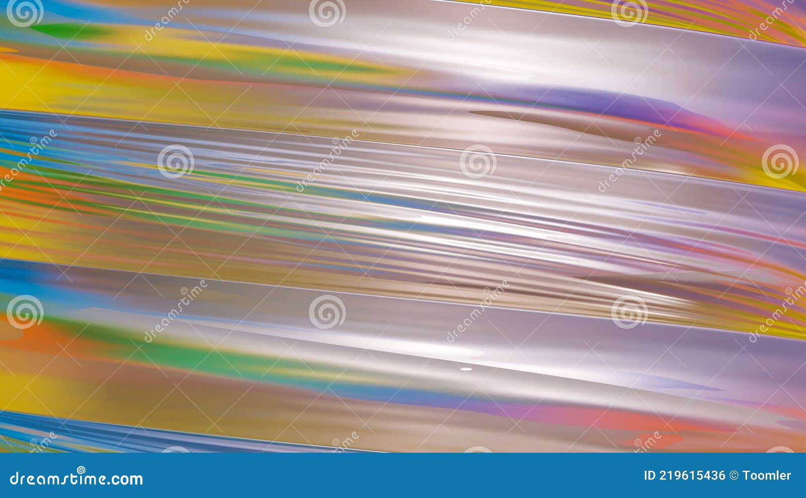 Abstract Deformed Surface of Pearlescent Color with Folds. 3d Render ...