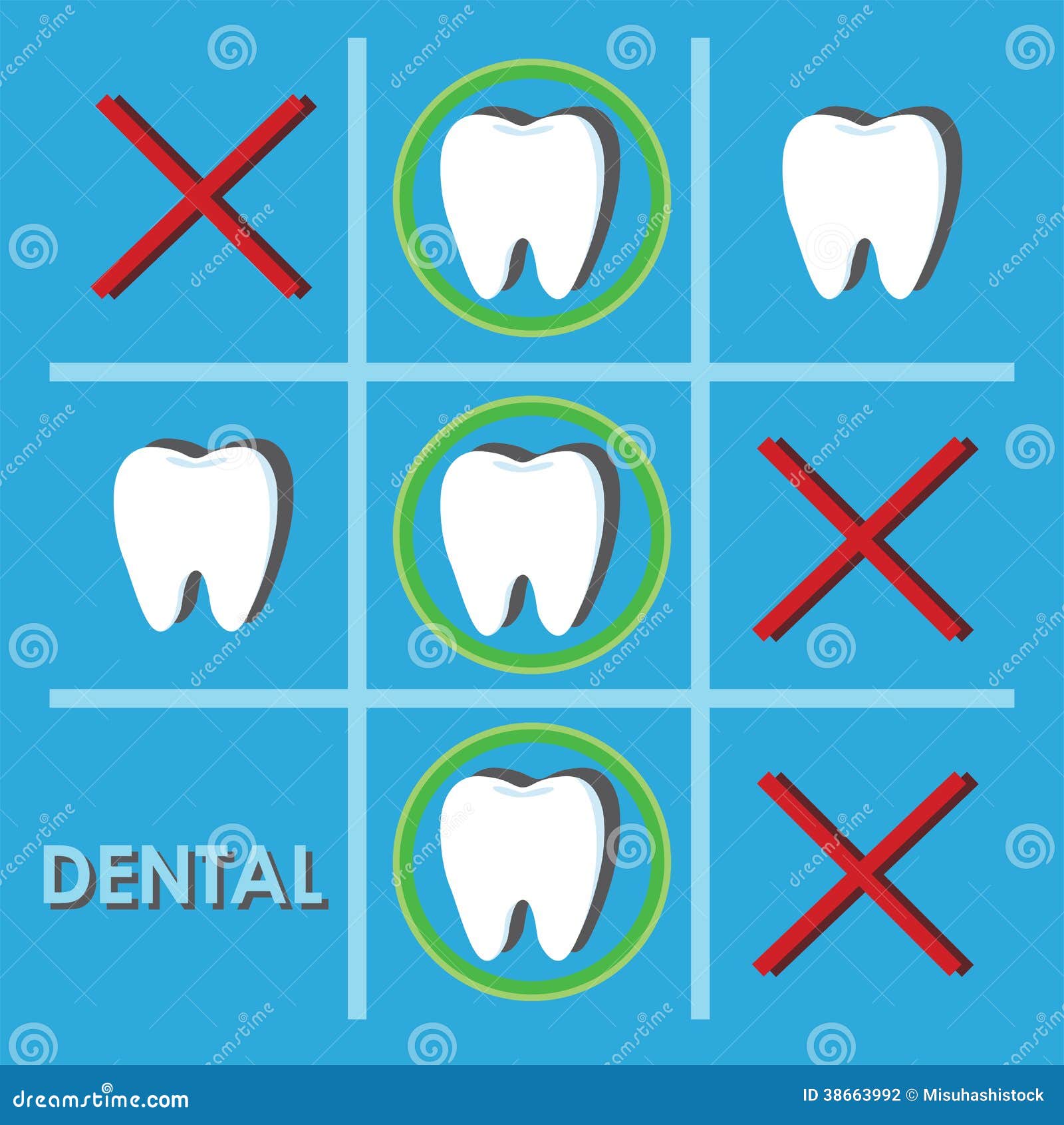 Abstract Dental Illustration of Teeth Stock Vector - Illustration of ...